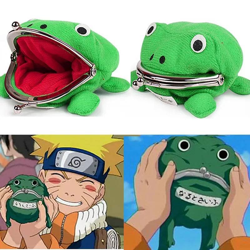 Anime Naruto Frog Wallet Uzumaki Naruto Coin Purses Plush Manga Cosplay ...