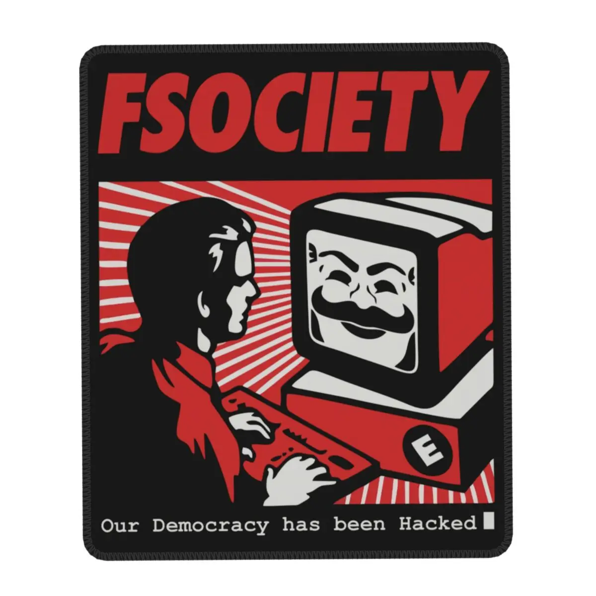 Mr Robot Computer Mouse Pad Soft Mousepad with Stitched Edges Anti-Slip ...