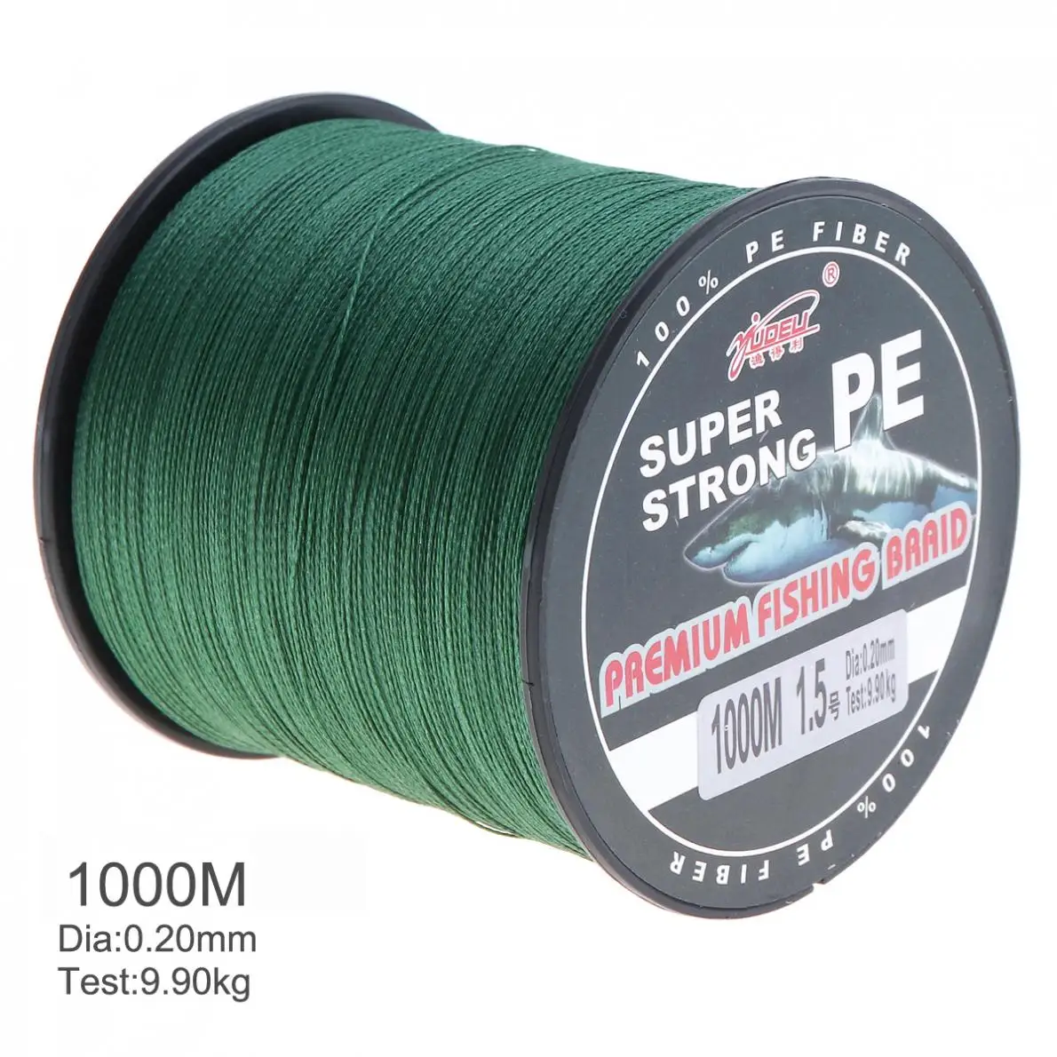 1000m verde super forte linha de pesca 4 fios tece pe trançado corda de ...