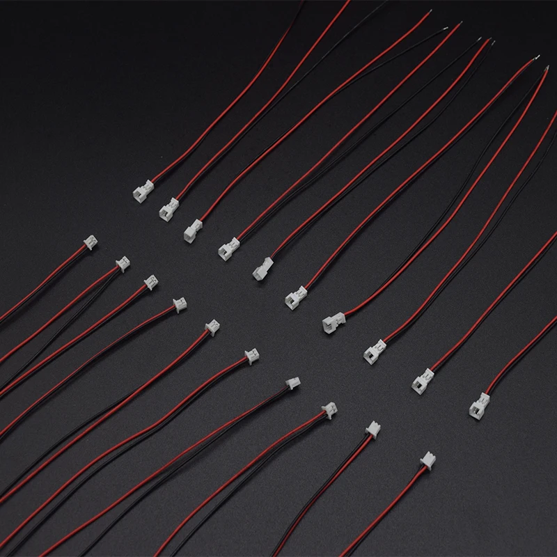 20pcs=10pair Micro Min Jst Sh 1.25mm 2 Pin Male & Female Connector With Wire Length: 150mm 28awg ...
