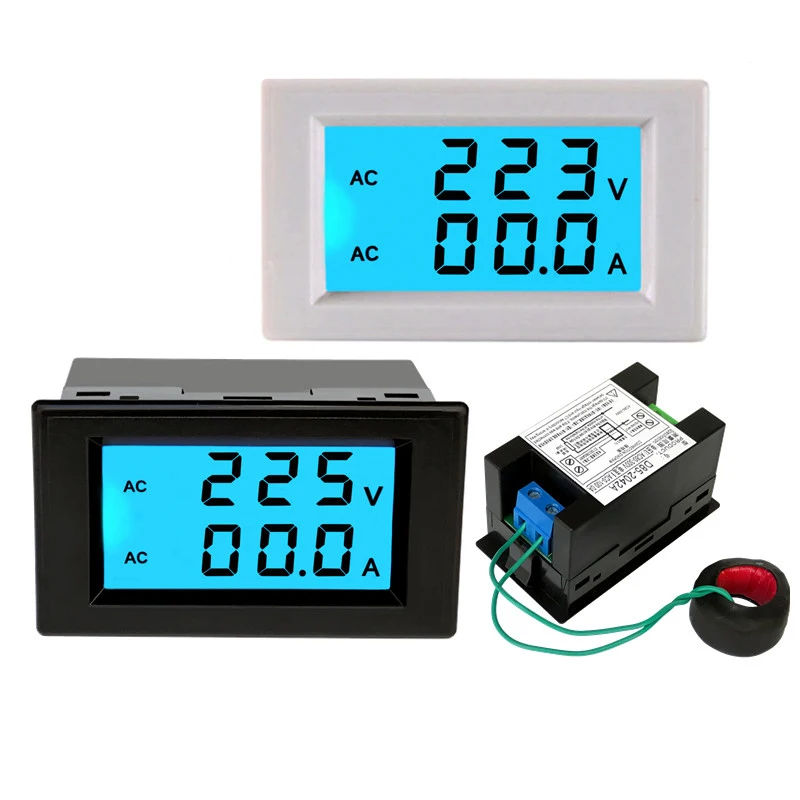 AC-80-450V-0-200A-Digital-Voltmeter-Ammeter-Dual-Display-Voltage ...