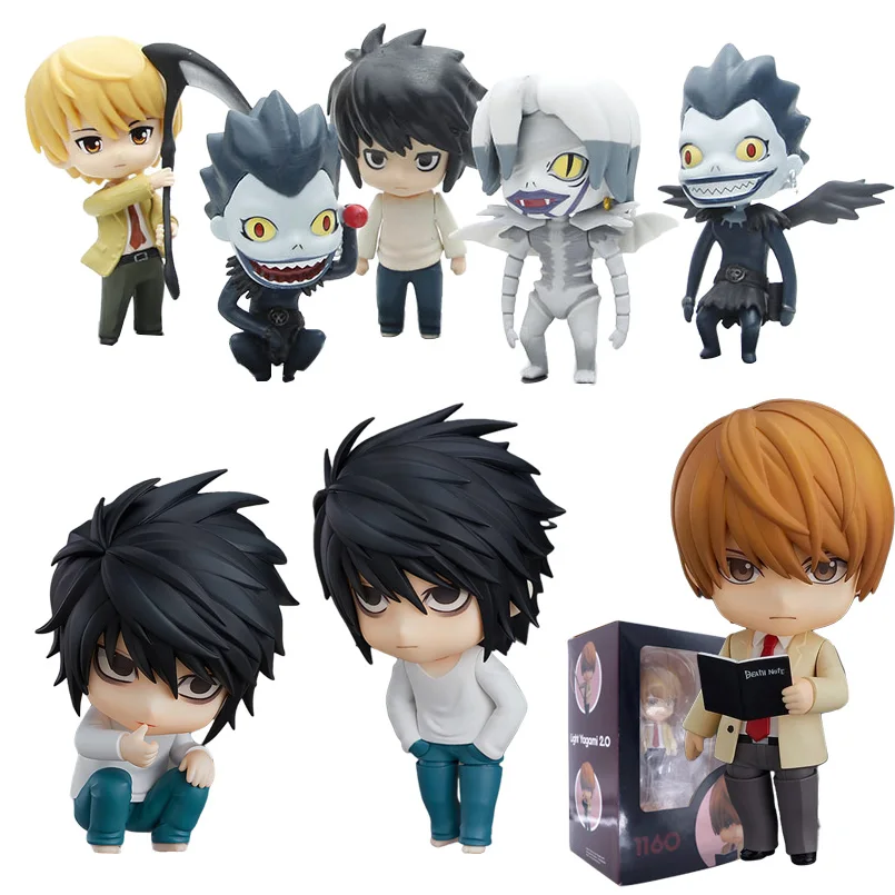 5pcs/set Q Anime DEATH NOTE Figure 1200# L Lawliet Action Figure Death ...