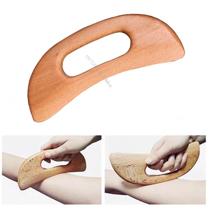 Wooden Guasha Muscle Fascia Scraper Massager Loosening Meridian Brain ...