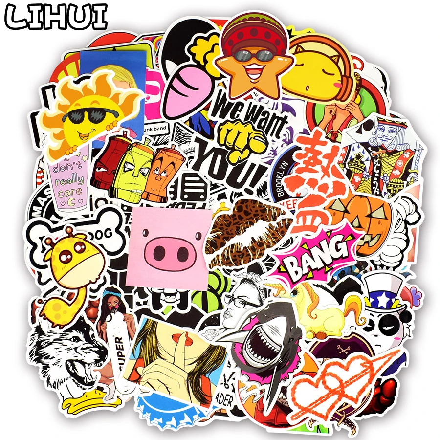 700-PCS-Random-Colorful-Stickers-Mixed-Graffiti-Punk-Cartoon-Sticker ...