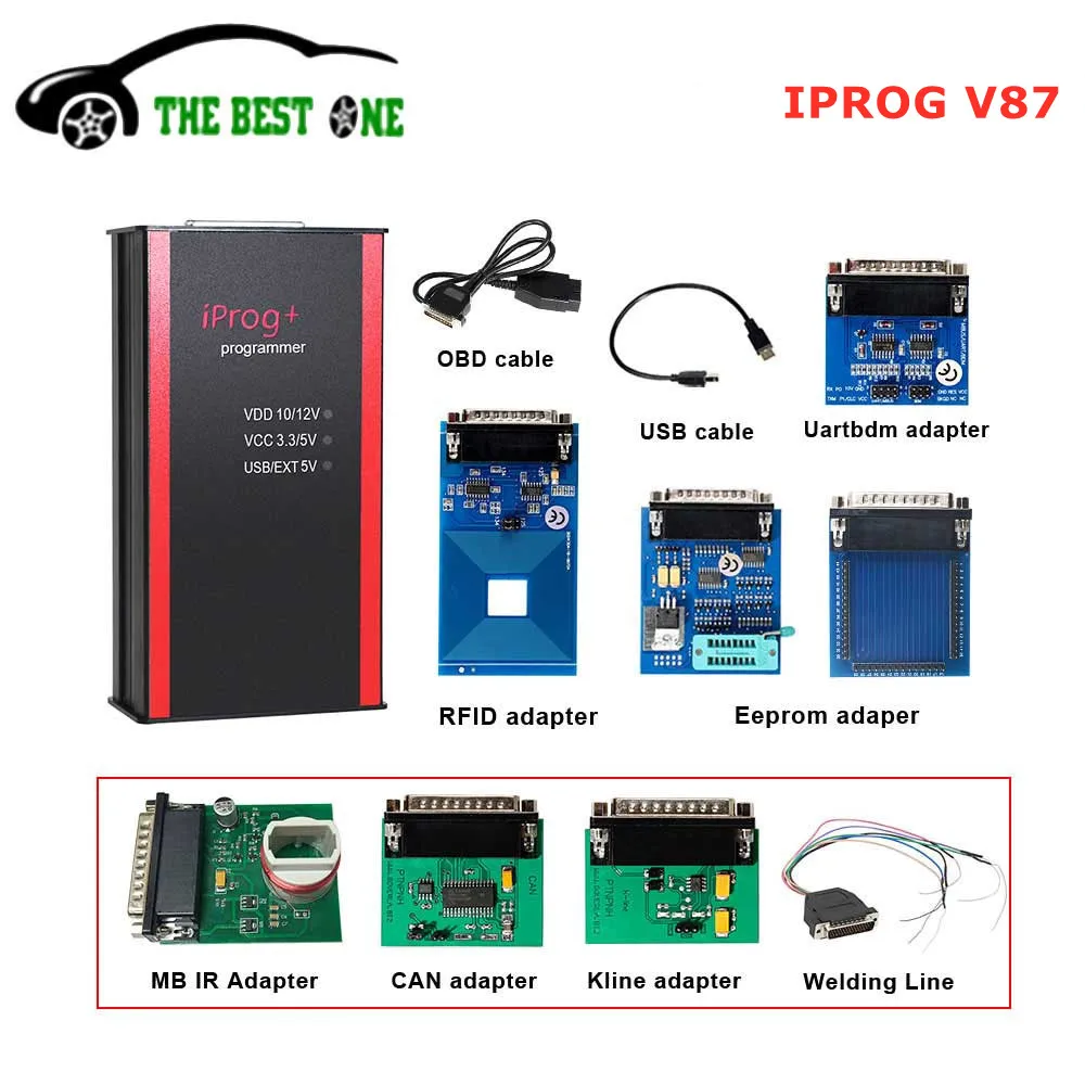 Updated V87 Iprog+ Key Programmer For ECU+IMMO+EEPROM+Airbag Reset To ...