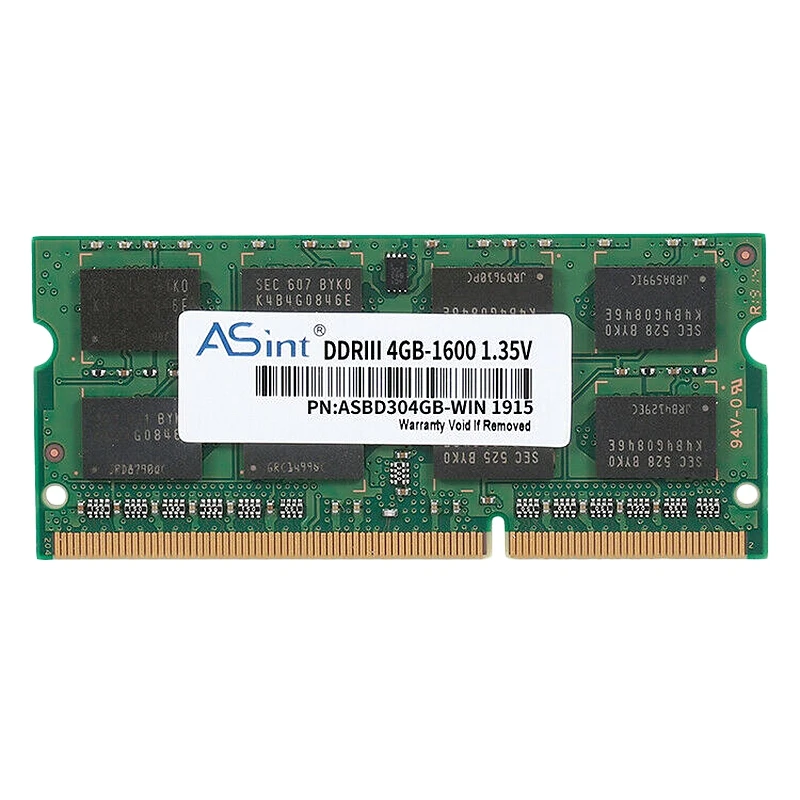 ASint DDR3 4GB 1600MHz 노트북 메모리 204 핀 저전력 소모 노트북 RAM Dimm|RAM| - AliExpress