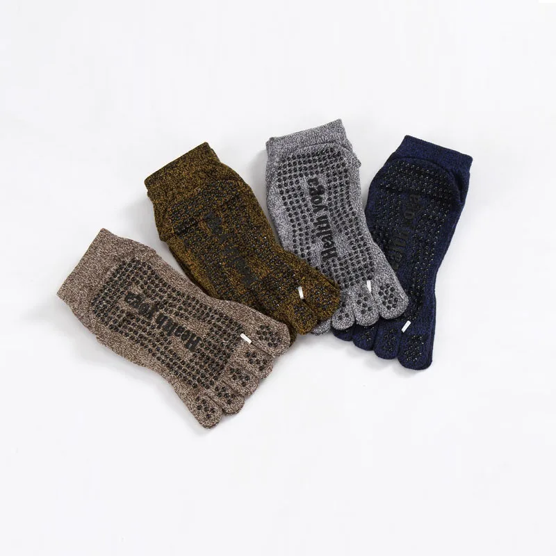 Мужские носки для йоги, мужские Нескользящие носки с пятью носками ...