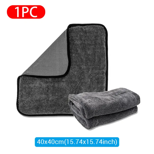 1200GSM/600GSM Microfiber Car Cleaning Towel Double-Sided Super ...