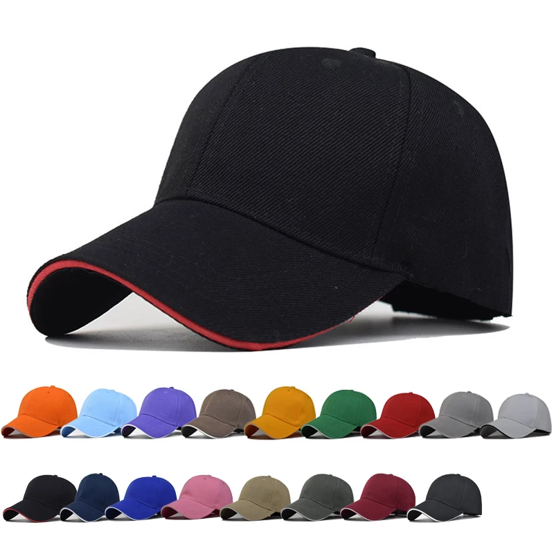Baseball-Cap-Snapback-Hat-Polyester-Thick-Spring-Autumn-Cap-Pure-color ...