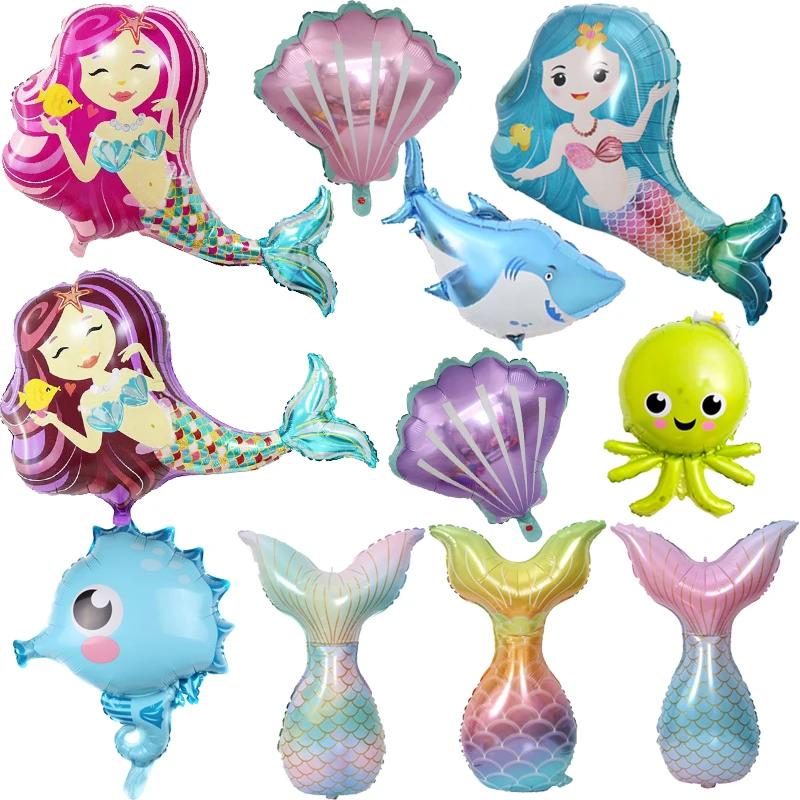 Globos-de-fiesta-con-tem-tica-de-Vida-Marina-decoraci-n-de-fiesta-de ...