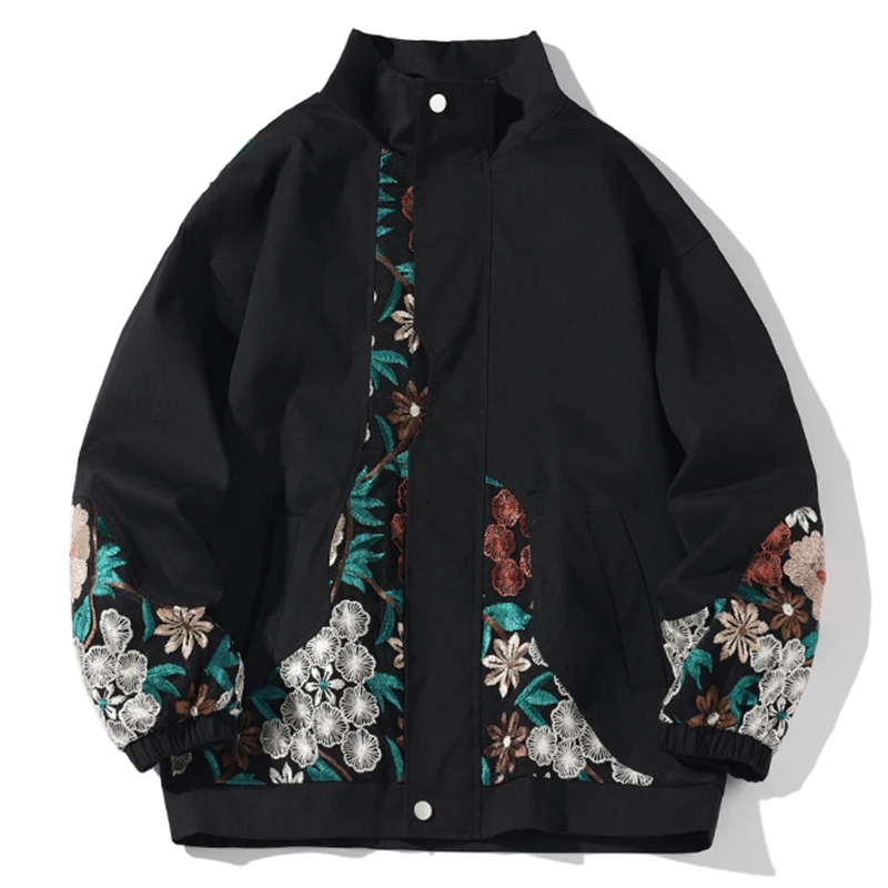 Spring-Flower-Embroidery-Jacket-Men-Oversize-Baggy-Coats-Fashion ...