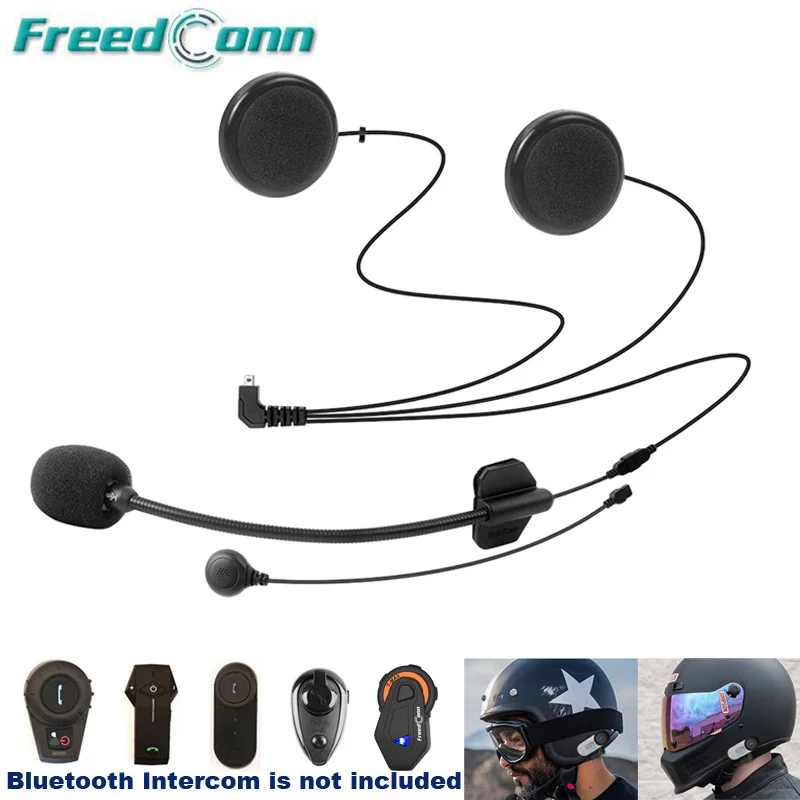 Freedconn-Motorcycle-Intercom-Accessories-Soft-Hard-Earphone-Mic-for ...
