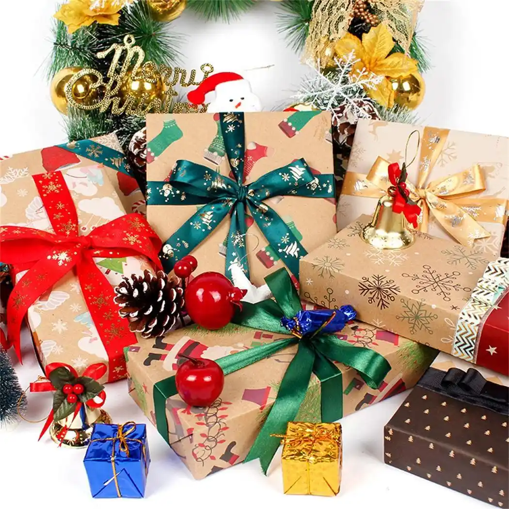 gift paper gift box packaging christmas wrapping paper - 动态图库网