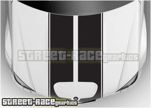 Para Universal BS1807 Mini capó racing stripes graphics stickers Cooper ...