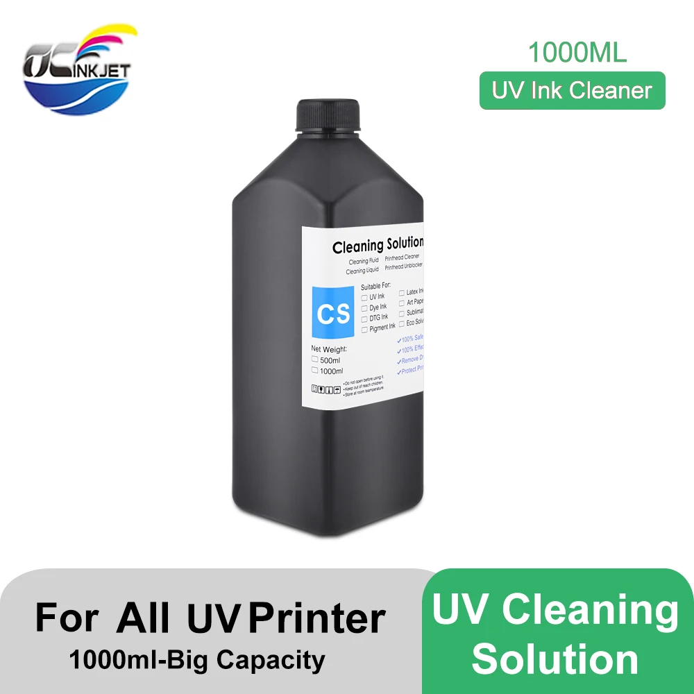 1000ML UV Cleaning Liquid For Epson Roland Mimaki UV Printer Cleaning ...