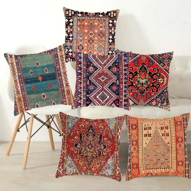 Ethnic-Persian-Pattern-Decorative-Pillow-Covers-Turkish-Middle-Eastern ...