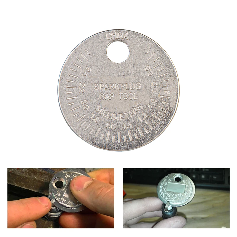 Spark Plug Gap Gauge Measurement Tool Coin- Type 0.6-2.4mm Range Spark ...