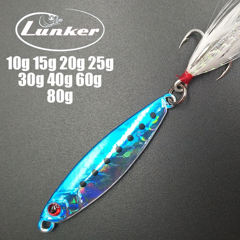 Lunker Metal Small Shore Metal Jig 10g 15g 20g 25g 30g 40g 60g 80g ...