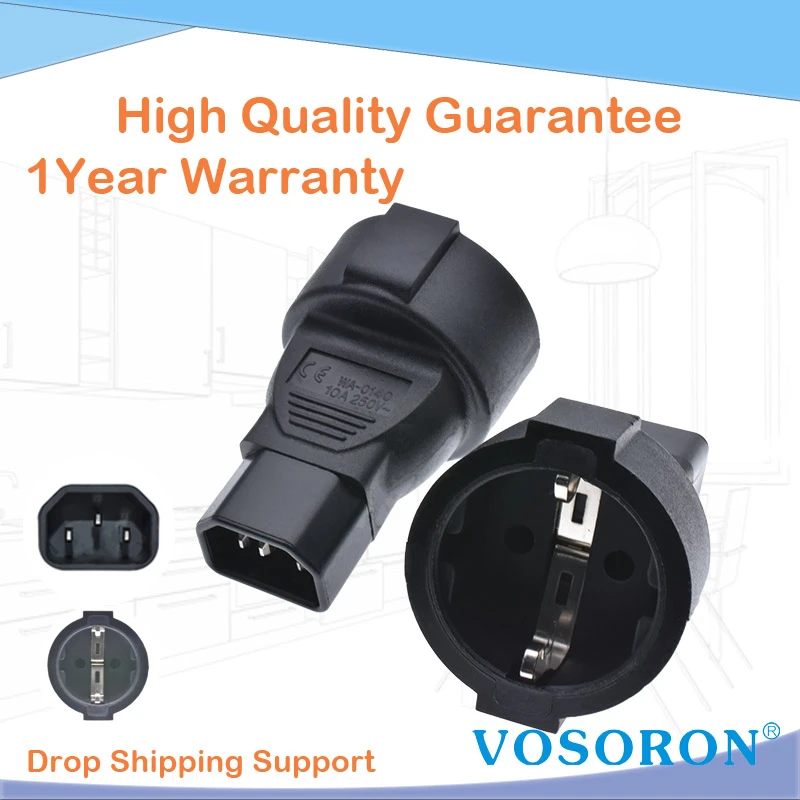 C14-eu Socket Iec320 C14 To Eu Euro Socket Iec 320 C14 To Cee 7/7 ...