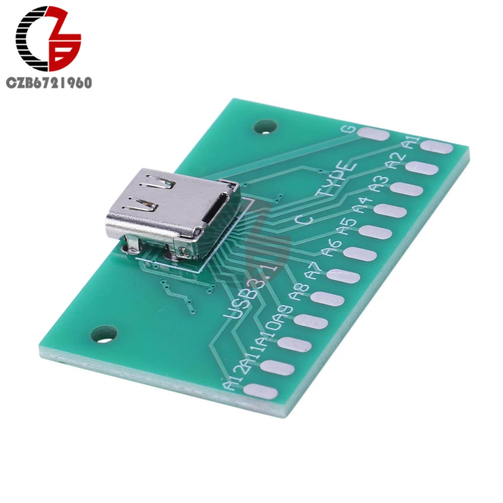 Type-C USB3.1 Female Connector Adapter Test Board USB 3.1 24P 24Pin ...