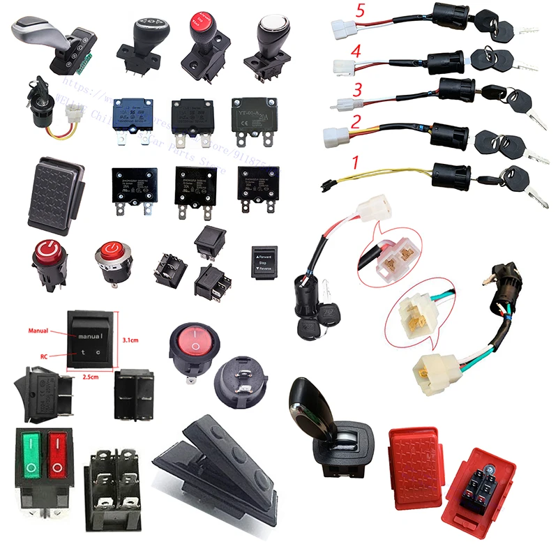 Children's Electric Motorcycle Start Throttle High Low Speed Front and ...