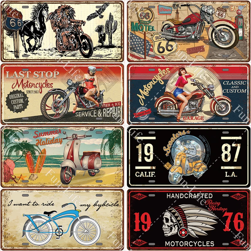 Motorcycle-Vintage-Metal-Poster-Retro-Motor-Tin-Signs-Plate-Plaque ...
