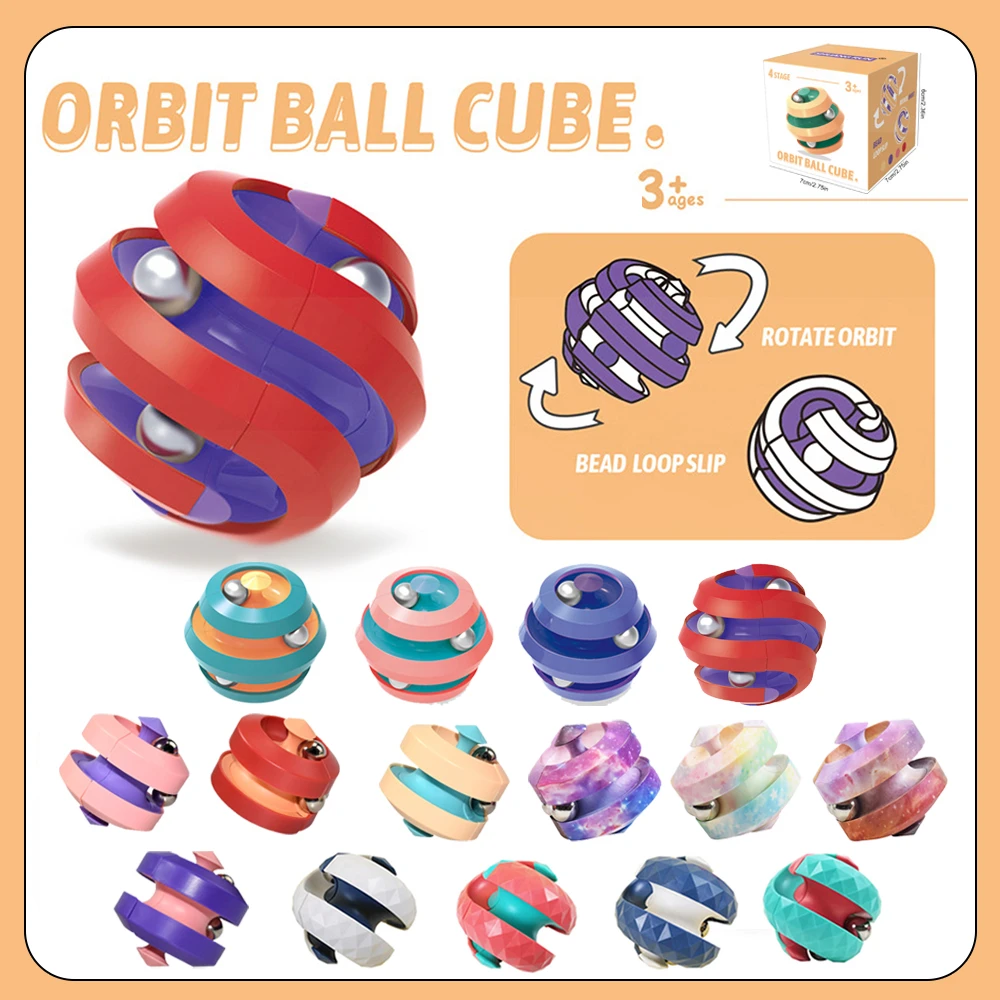 Creative Antistress Orbit Ball Toy Stress Relief Pinball Gyro Cube Maze ...