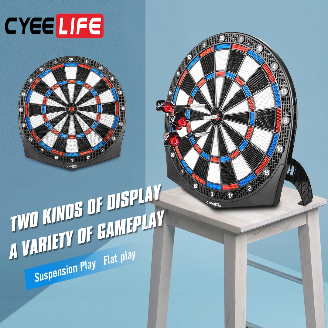 CyeeLife-15in-Electronic-Dartboard-with-6pcs-soft-tip-darts-Family ...