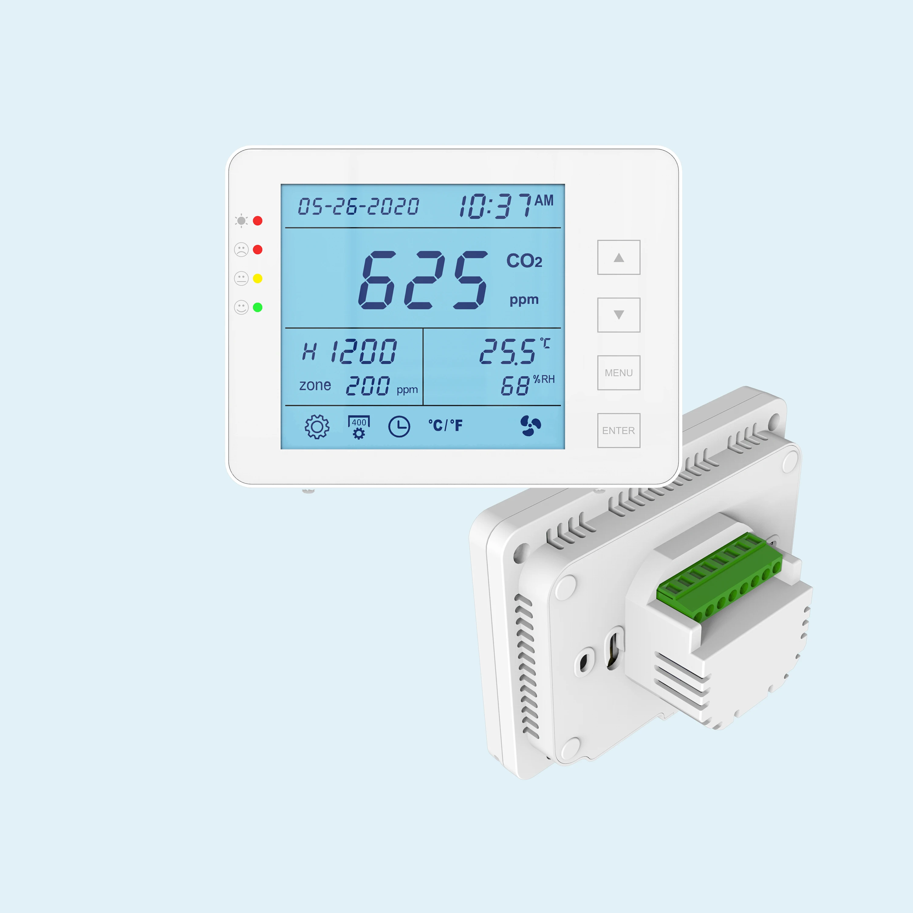 Co2 Controller Wall Mount Indoor Air Quality Controller For Fresh Air ...