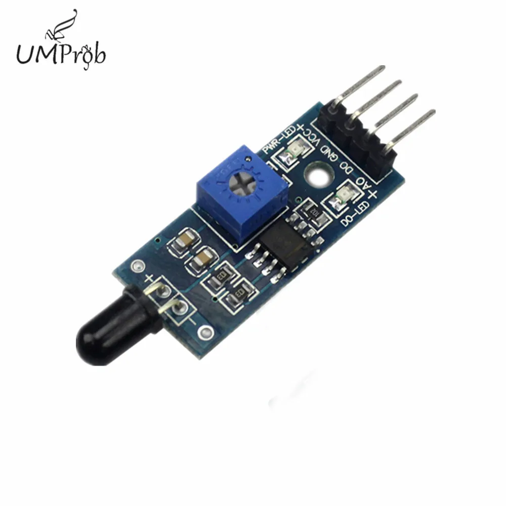 LM393-4-Pin-IR-Flame-Detection-Sensor-Module-Fire-Detector-Infrared ...