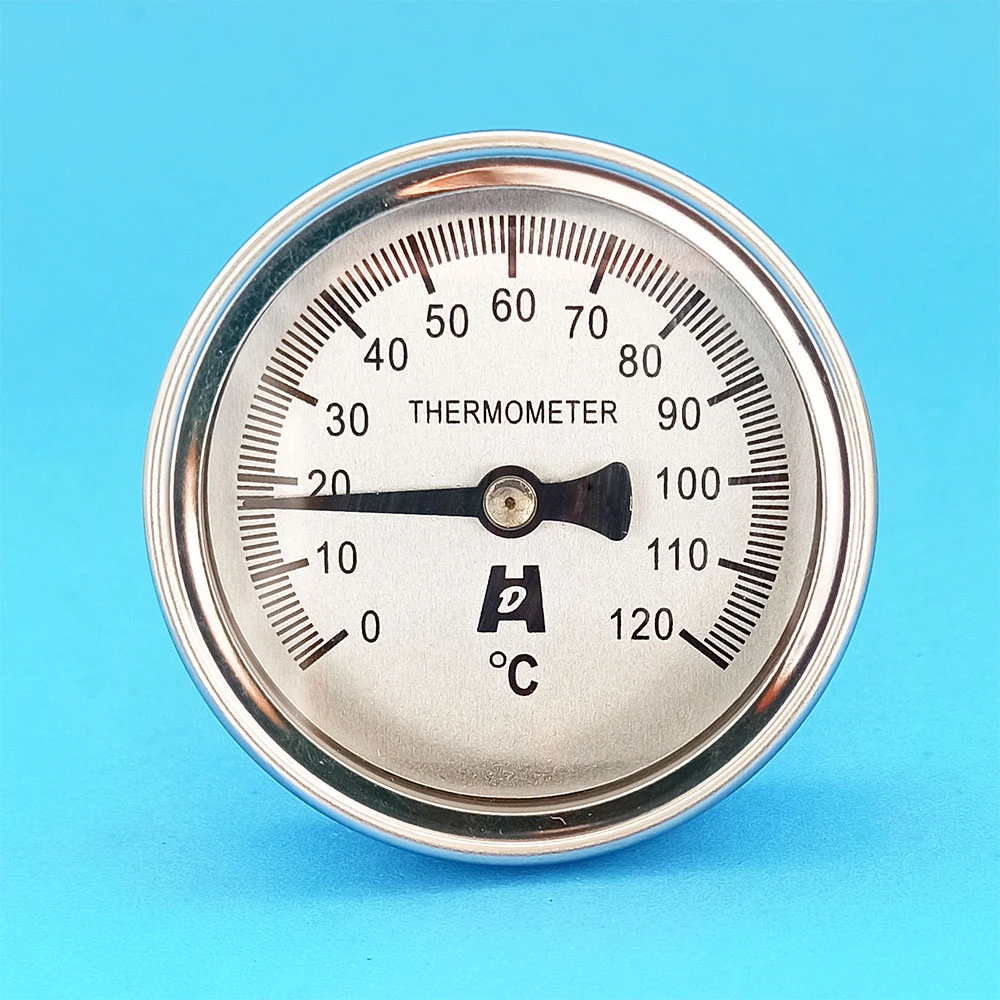 Stainless Steel Dial Bimetal Probe Thermometer Household Boiler Brewing ...
