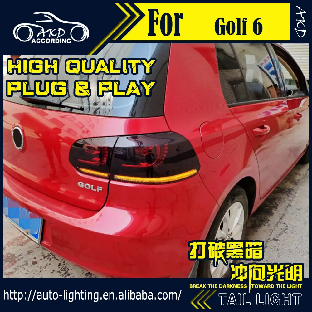 AKD Car Styling Tail Lamp for VW Golf 6 Tail Lights Golf6 R20 LED Tail ...