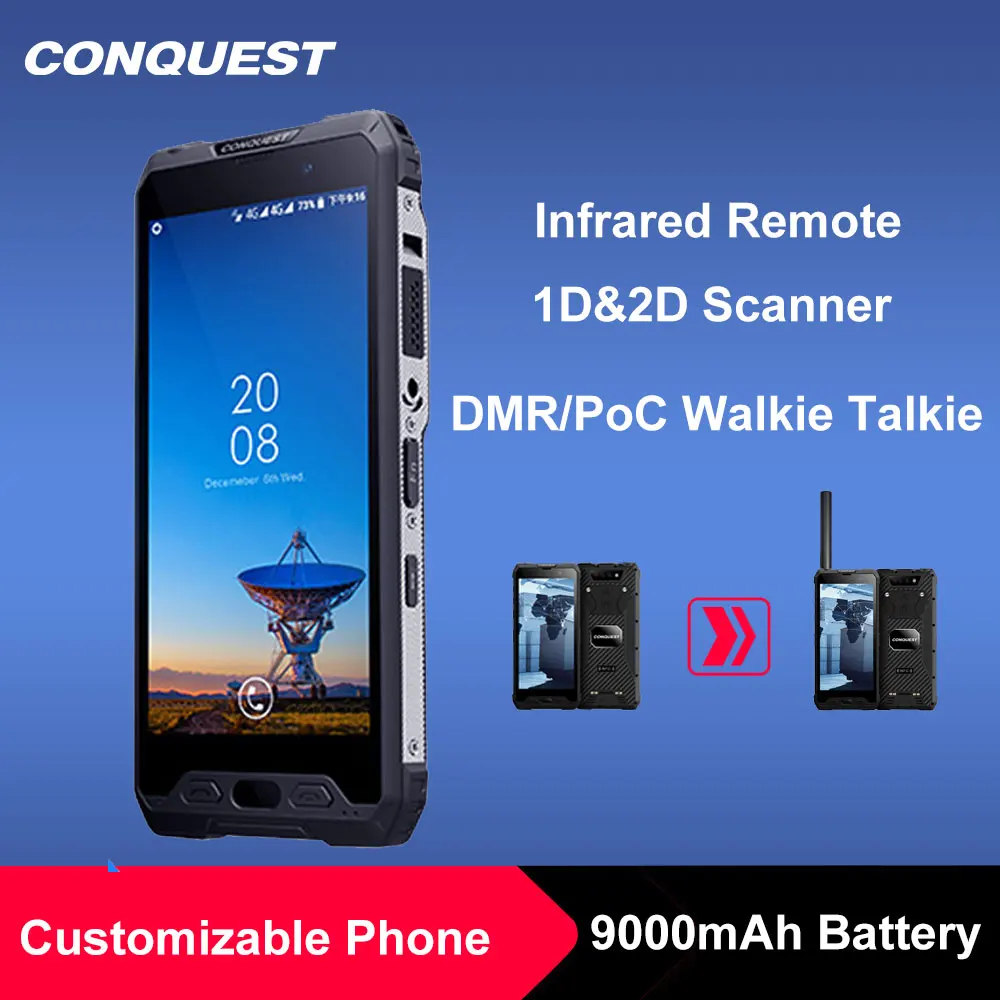 CONQUEST S18 IP68 Rugged Waterproof Phone Tiantong Satellite IoT DMR ...