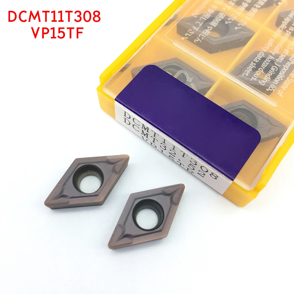 DCMT11T308 DCMT32.52 VP15TF คาร์ไบด์แทรกเครื่องมือหมุนภายใน DCMT 11T308 ...