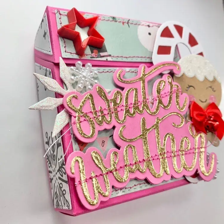 KSCRAFT Flip Flop Box Metal Cutting Dies Stencils for DIY Scrapbooking ...