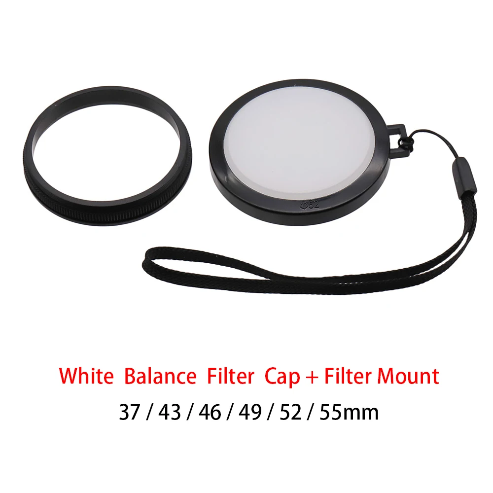 White-Balance-Filter-lens-Cap-37-43-46-49-52-55mm-with-WB-Filter-Mount ...