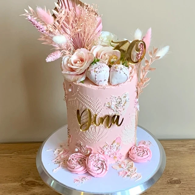 Custom Cake Name Plate Birthday Cake Decoration | Acrylic | Laser Cut ...