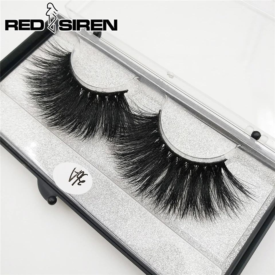 RED SIREN Mink Eyelashes Handmade 25mm Lashes Wholesale 100% Mink Hair ...