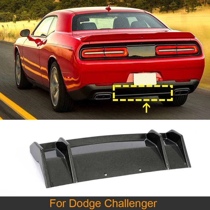 Car Rear Bumper Diffuser Lip For Dodge Challenger 2015 - 2019 Carbon ...