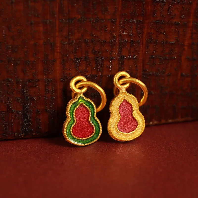 2020 24K Yellow Gold Pendant 999 Gold Gourd Necklace Pendant 0.72g ...