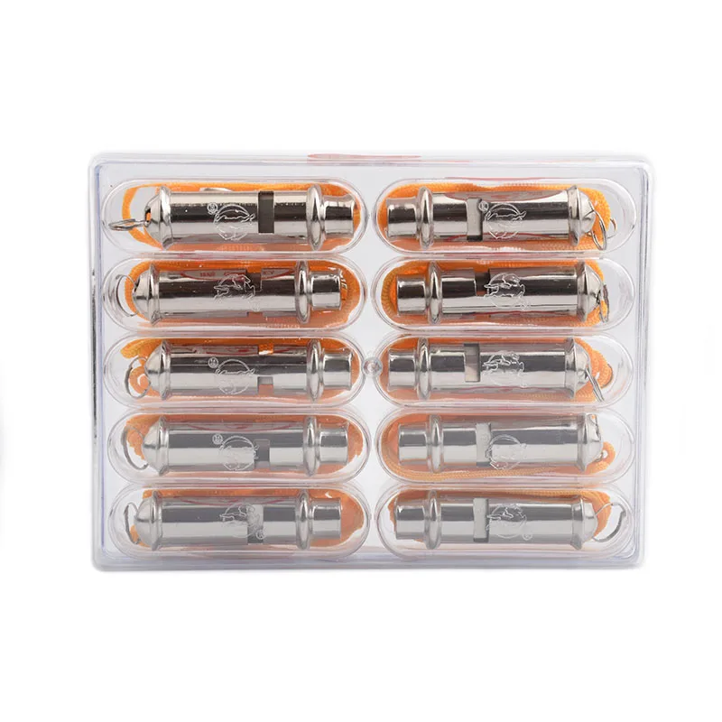 Metal Police Whistle Steel Military Whistles Gift Box Outdoor Training ...