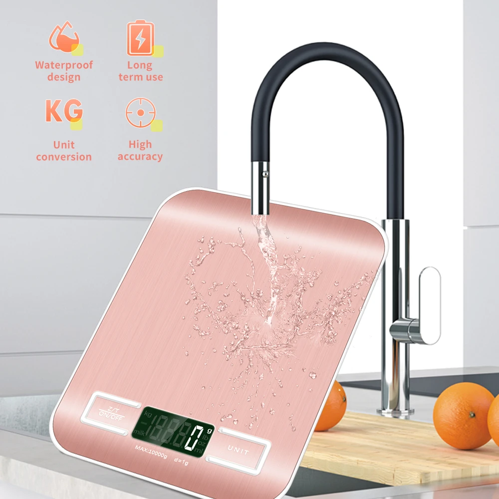 10kg 1g Digital Kitchen Stainless Steel Scale Big Food Diet Kitchen ...