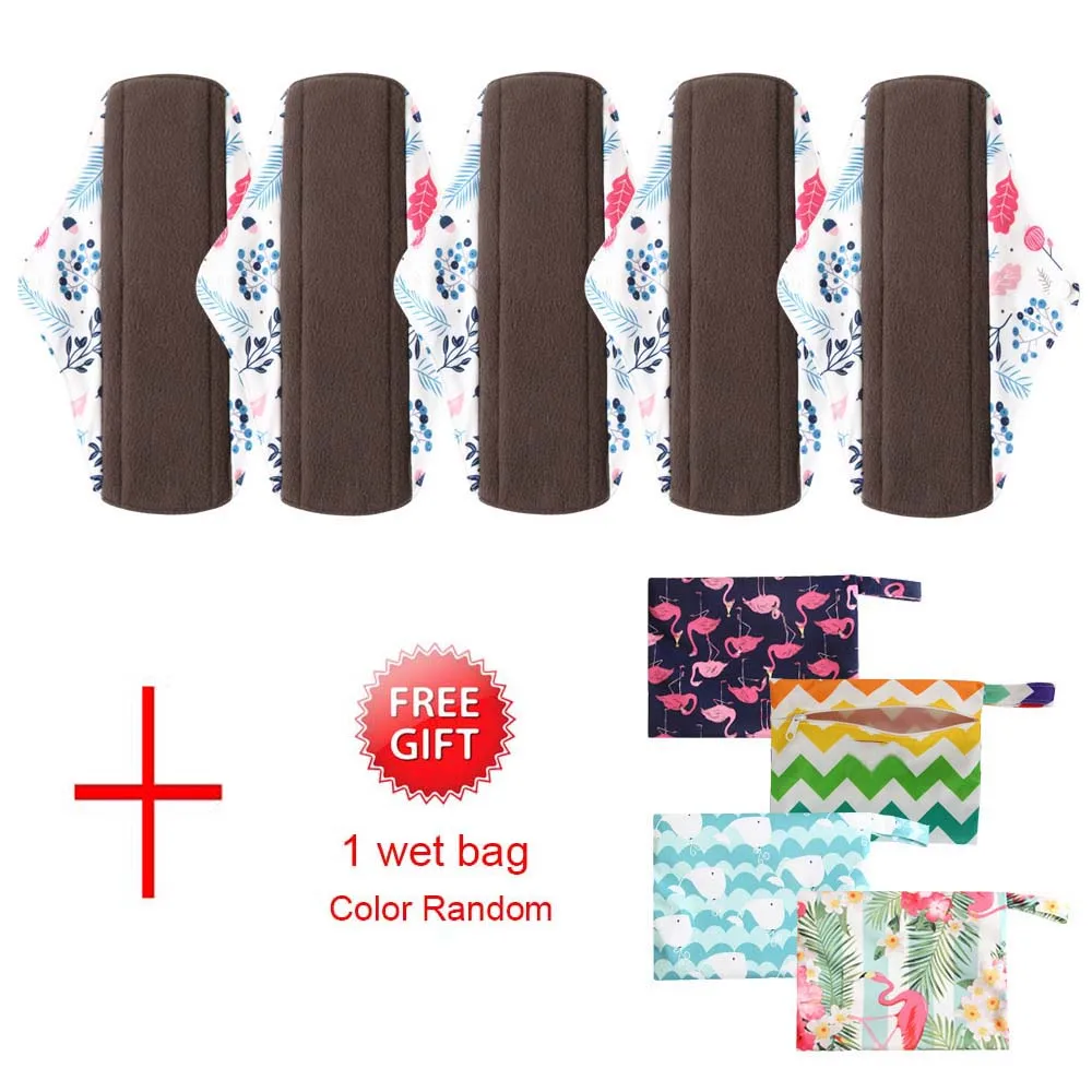 Reusable Pads bamboo Charcoal Sanitary Pads Mama Menstrual Charcoal ...