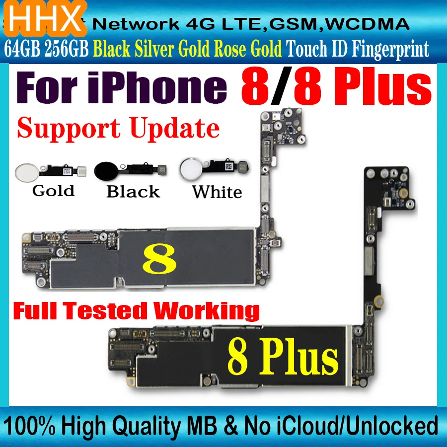 Free Shipping 100% Original For Iphone 8 Plus Motherboard With Touch Id ...