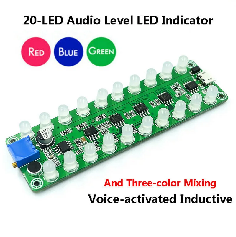 Led Music Spectrum Display Sound Voice Audio Level Indicator Vu Meter ...