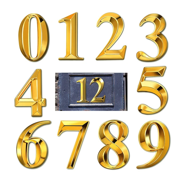 Gold Mailbox Numbers