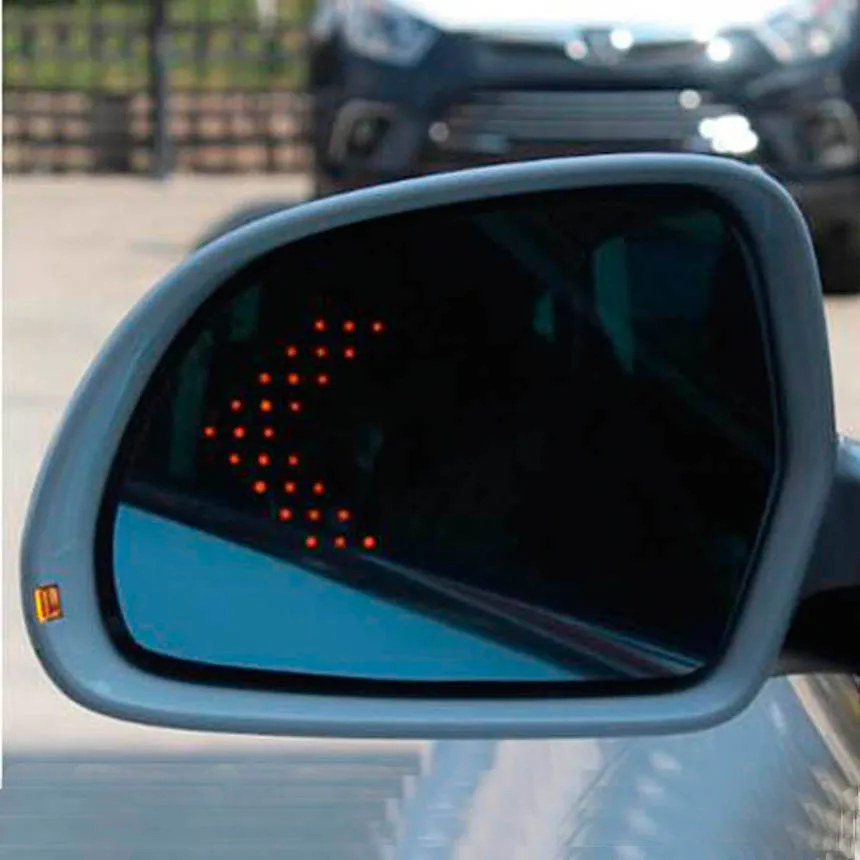 Retrovisor com luz led para asa lateral, conjunto de adaptação de vidro ...