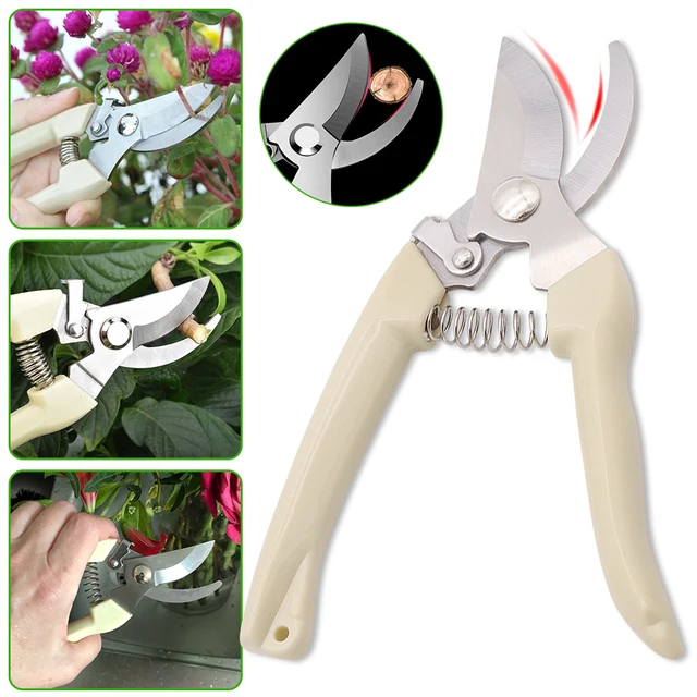 Garden Tools Plant Trim Horticulture Hand Pruner Cut Secateur Shrub Garden Scissor Tool Anvil ...