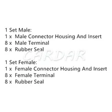 HP285-08021 방수 자동차 전기 와이어 하네스 커넥터 소켓, 현대 기아 HP281-08020 HP291-08100, 8 ...