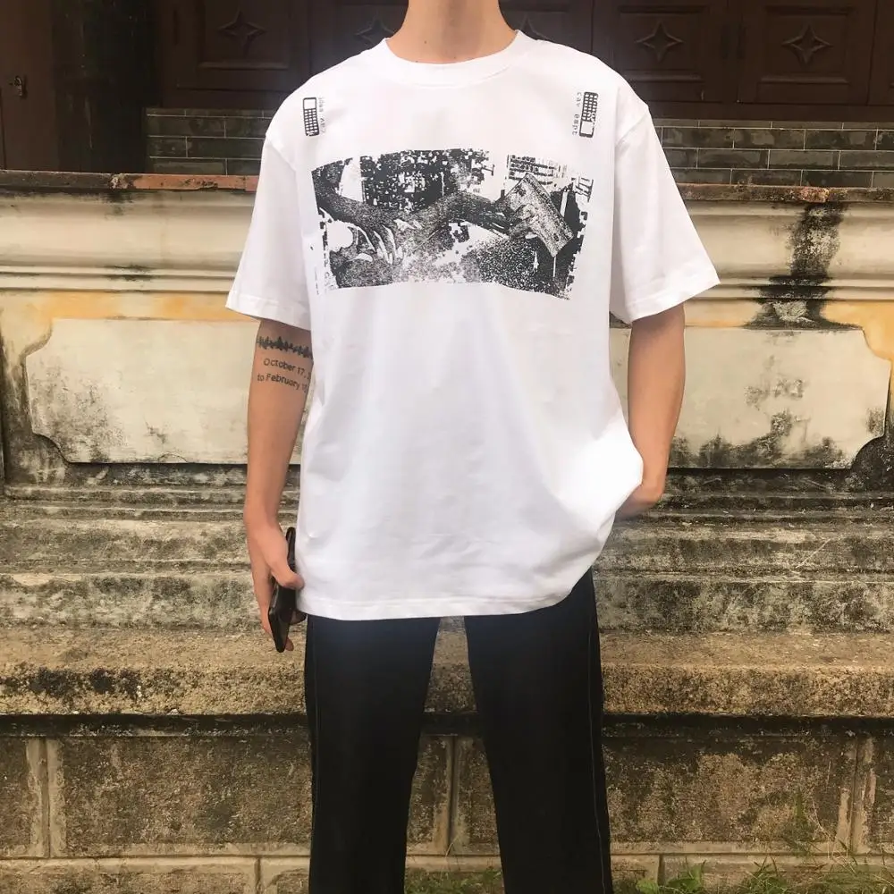 Cavempt Tee Cartoon Character Digital Computer Pattern Print Cavempt T ...